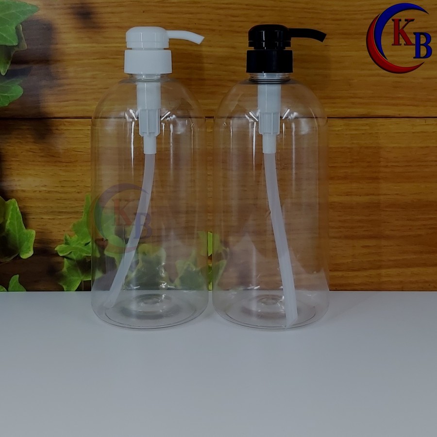 Jual BOTOL LOTION PUMP 1000 ML NECK 33 / BOTOL PLASTIK PET CLEAR 1000ML | Shopee Indonesia
