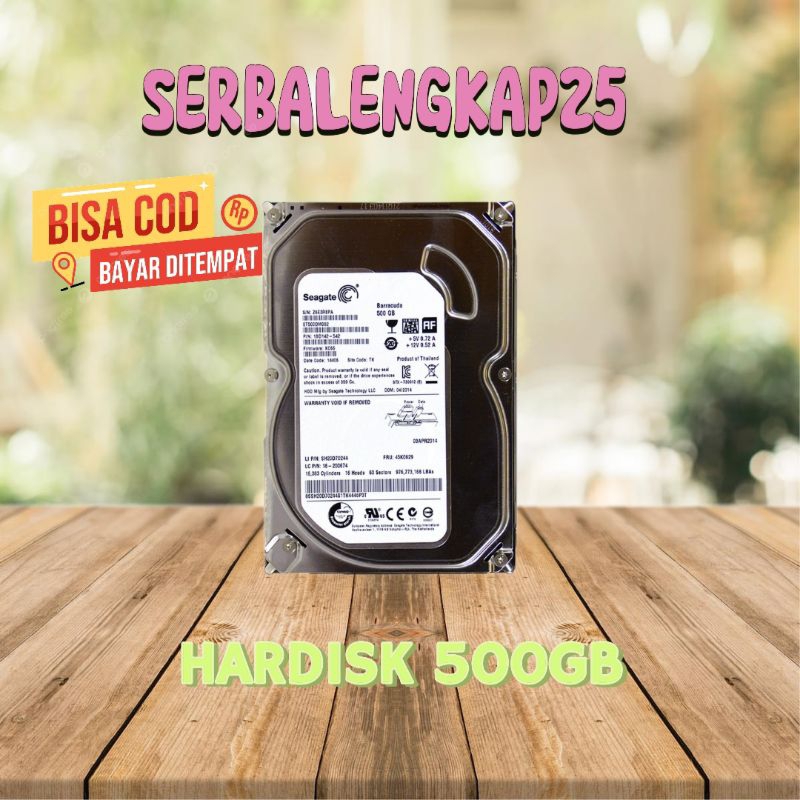 Jual HARDISK 500GB 3,5 SATA HDD 500GB COCOK BUAT DVR CCTV/ PC | Shopee ...