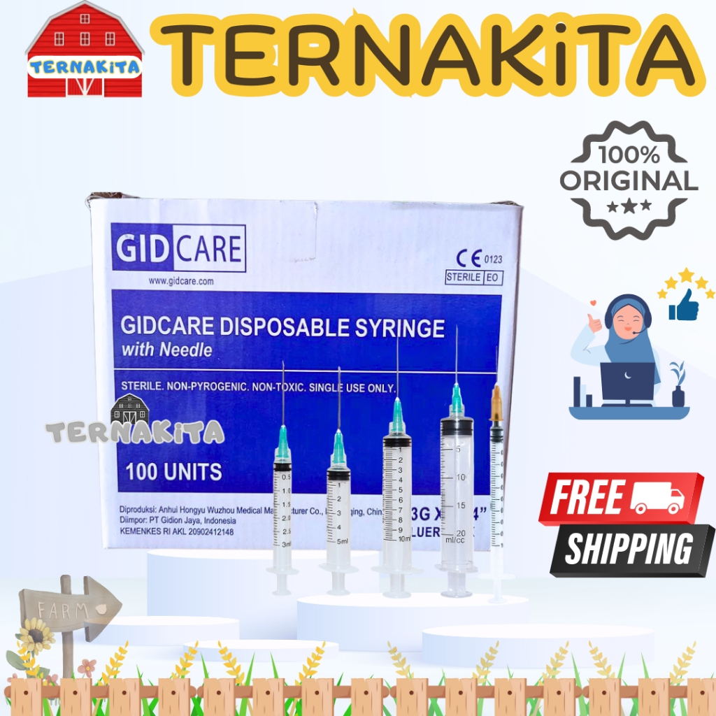 Jual GIDCARE SPUIT SUNTIKAN SYRINGE 1 ml 3 ml 5 ml 10 ml 20 ml 1 cc 3 ...