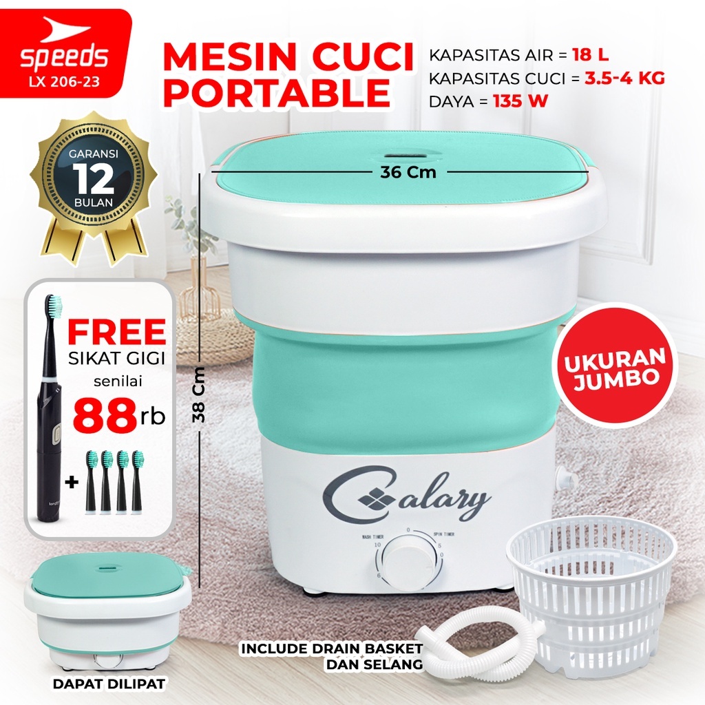 Jual SPEEDS Mesin Cuci Mini Portable Mesin Cuci Kecil Lipat Washing ...