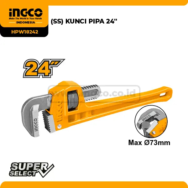 Jual Kunci Pipa 24" Inch INGCO HPW18242 Heavy Duty Besi Pipe Wrench ...