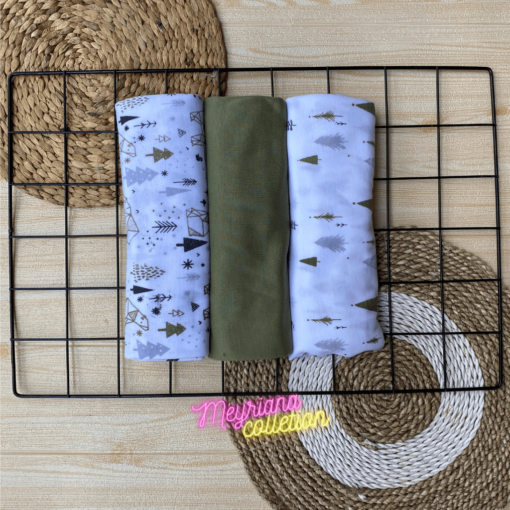 Jual Seri HIjau Army 3 Pcs Kain Bedong Bayi Pernel Bayi Baru Lahir ...