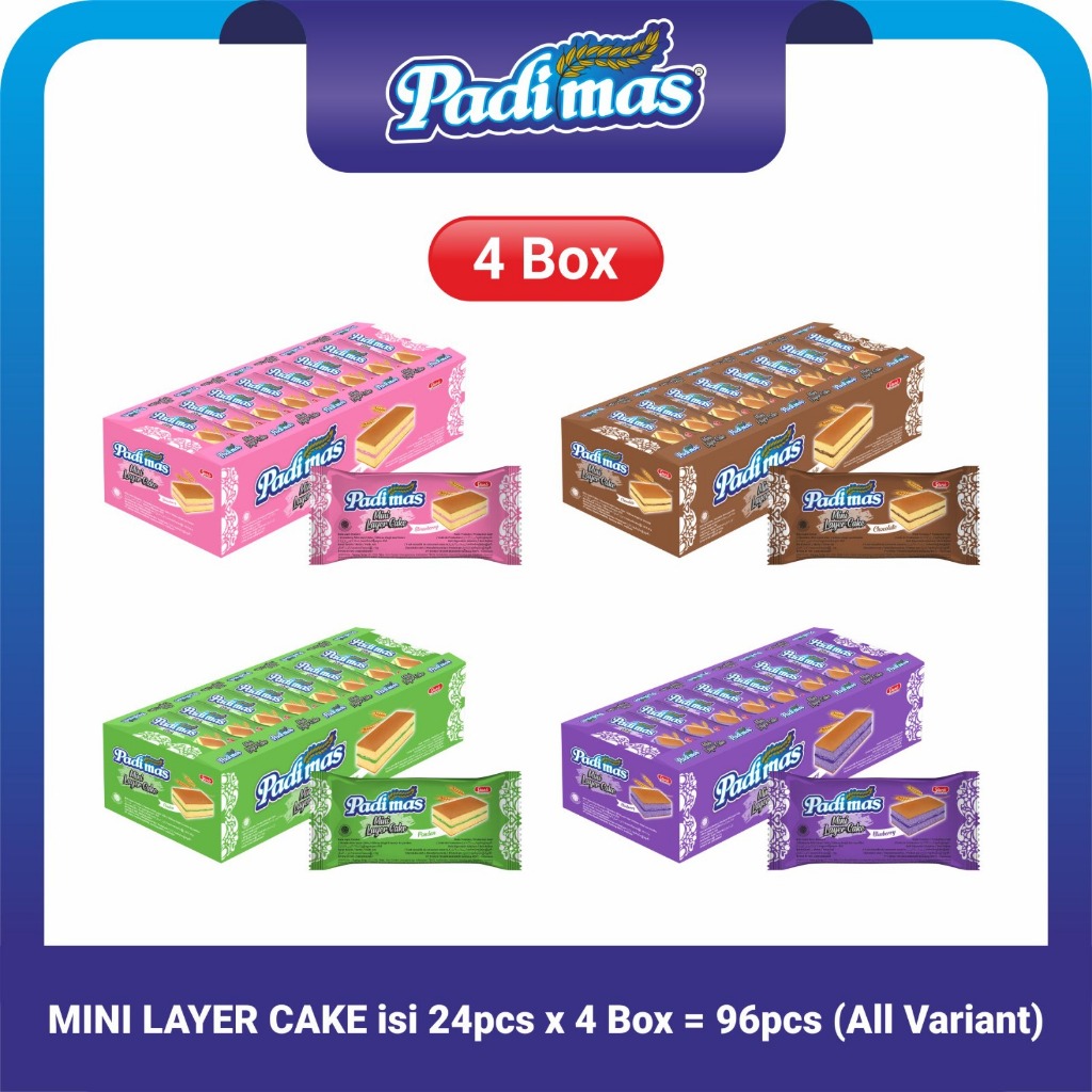 Jual Padimas Mini Layer Cake All Varian (4 Box) | Shopee Indonesia