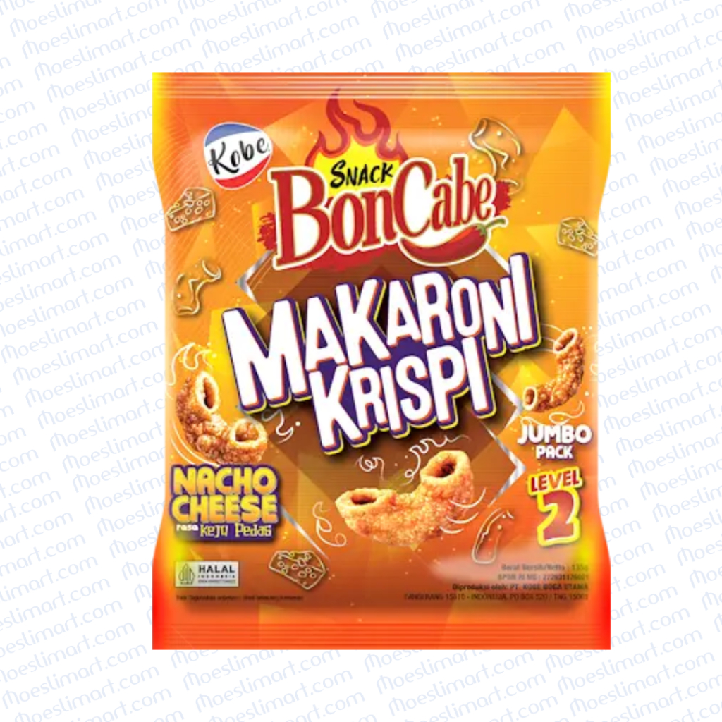 Jual Bon Cabe Snack Makaroni Krispi Nacho Cheese Level 2 Jumbo 135 g ...
