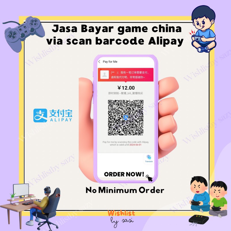 Jual Jasa Bayar Game via scan barcode alipay/ jasa bayar game china ...