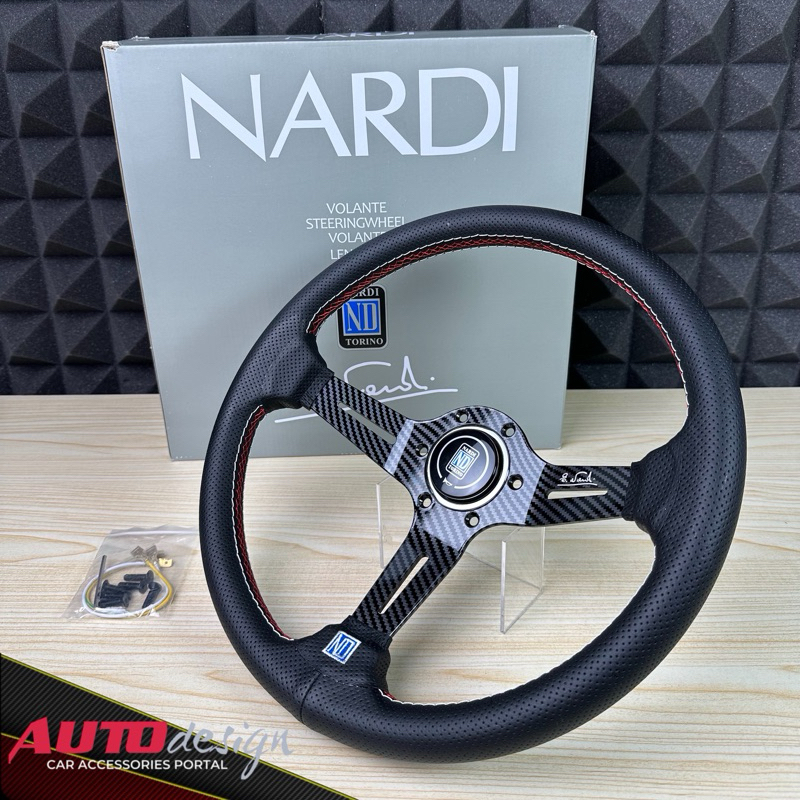 Jual Nardi Stir Racing Mobil Kulit Motif Karbon Semi Celong Premium ...