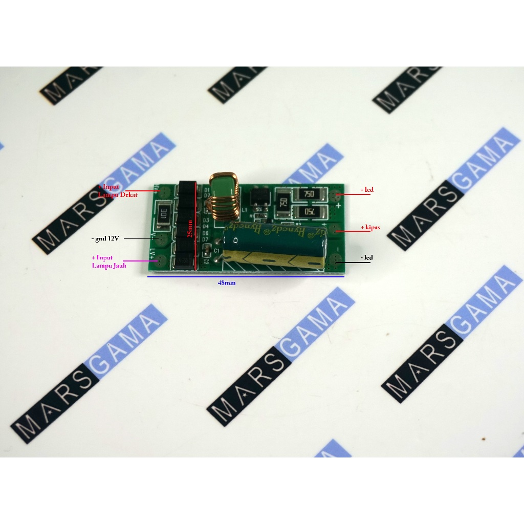 Jual DRIVER LED 2A L 2.5A 20W INPUT 12-25V DC UNTUK CSP LED DLL ...