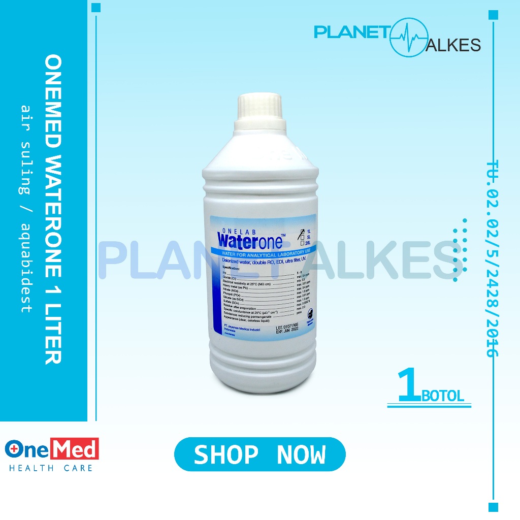 Jual Waterone ONEMED 1 Liter / water one / aquadest / aquabidest ...