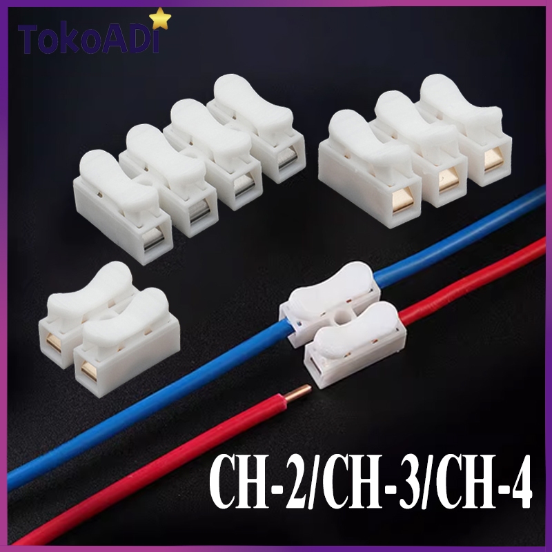 Jual 100PCS Kabel Terminal Quick Connector Sambungan Kabel Listrik CH4 ...