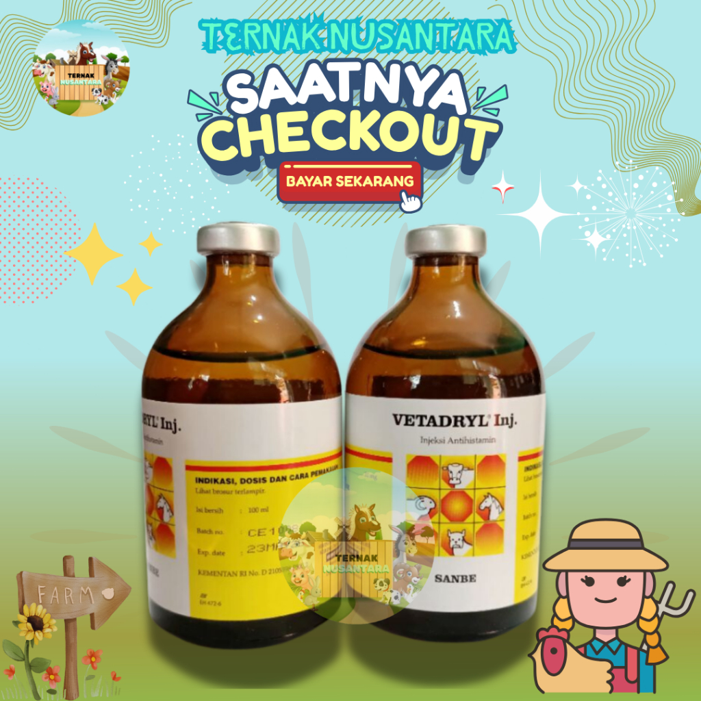 Jual VETADRYL 100 ML SANBE INJEKSI ANTIHISTAMIN | Shopee Indonesia
