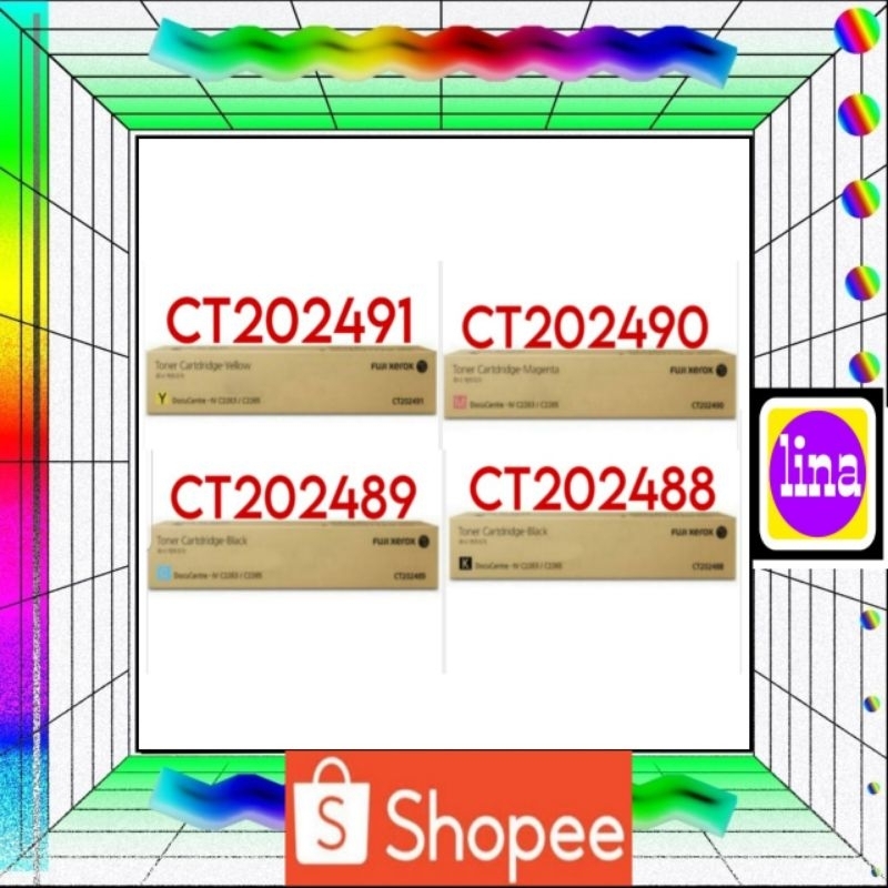 Jual Paketan Toner catridge fuji xerox C2060/C2560/C3060/C2263/C2265 colour original | Shopee ...