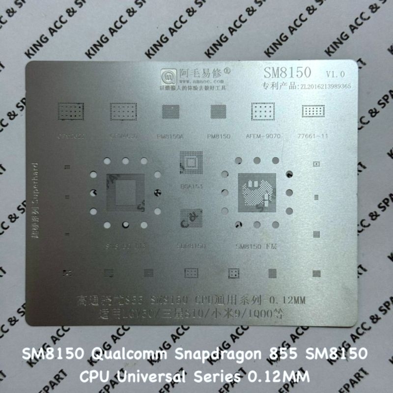 Jual CETAKAN IC AMAOE SM8150 QUALCOMM SNAPDRAGON 855 SM8150 CPU ...