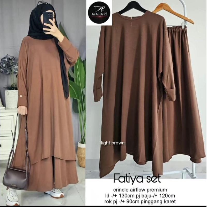 Jual FATIYA LONG SET ROK JUMBO LD 110 & LD 130 ONE SET TUNIK CRINGKEL ...