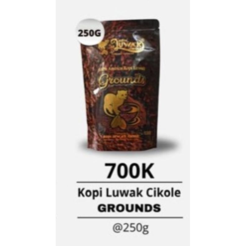 Jual KOPI LUWAK CIKOLE GROUNDS Satu BOK isi @250g | Shopee Indonesia