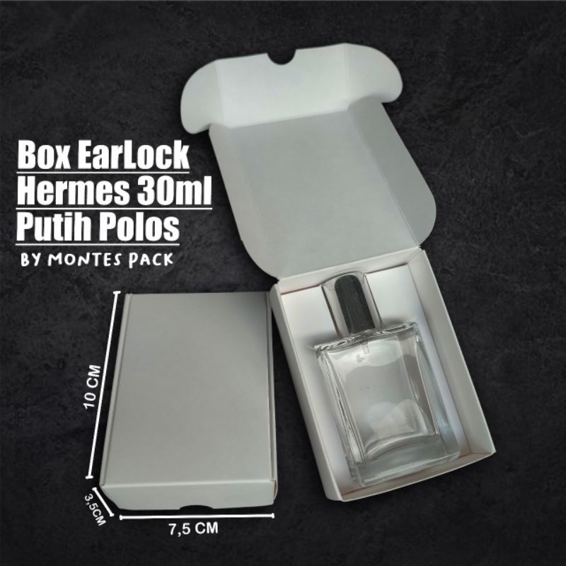 Jual BOX EARLOCK | untuk botol herr meess 50ml | box parfum earlock Putih Hitam | Shopee Indonesia