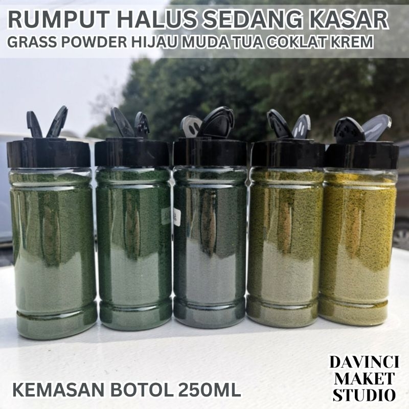 Jual (Botol) Serbuk Rumput Tabur Hijau Coklat Maket Diorama Halus ...