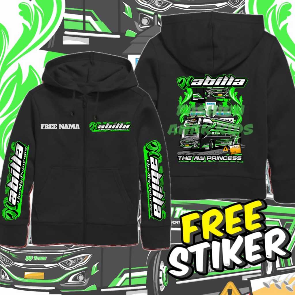 Jual (FREE STIKER) JAKET ZIPPER HOODIE ANAK BUS/BUSMANIA NABILA QQ ...