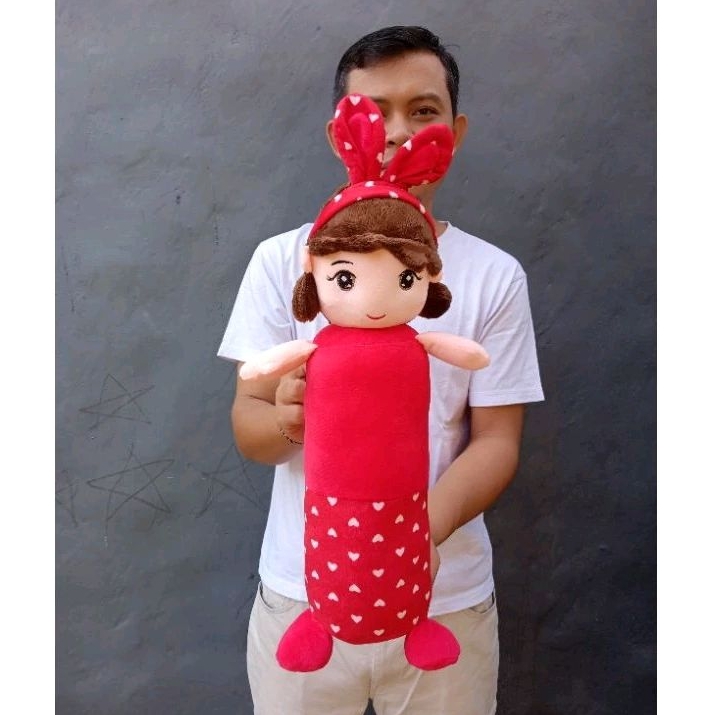 Jual Boneka guling anak karakter stich miki mini keropi hello kitty ...