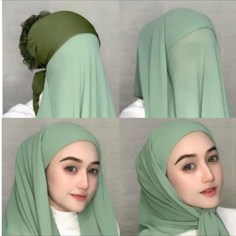 Jual Hijab Segi Empat Inner Cepol 2 Layer ll Jilbab Instan Segi Tiga ...