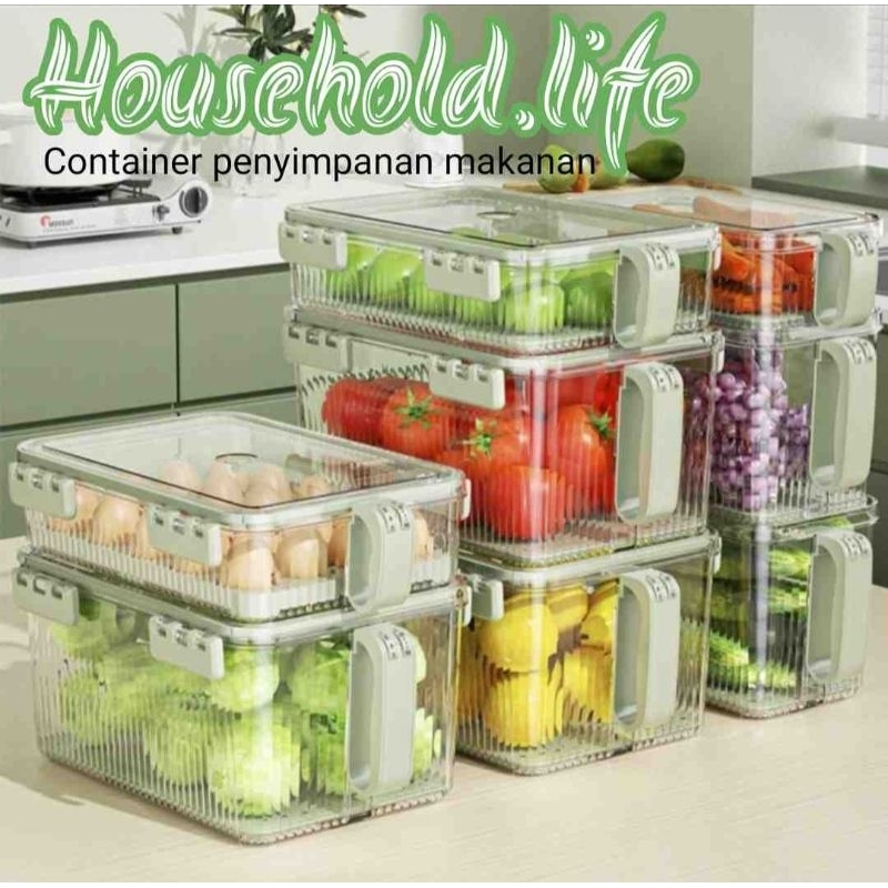 Jual Kotak Kontainer Makanan Transparant Food Storage Box Organizer ...