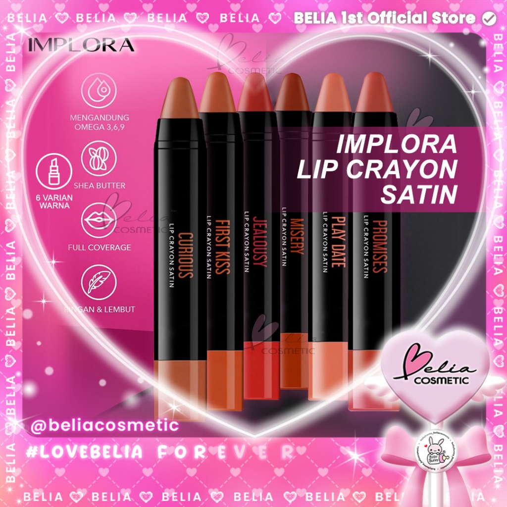 Jual BELIA IMPLORA Lip Crayon Satin | Lipstick | Lip Cream | Lipcream ... Jual BELIA IMPLORA Lip Crayon Satin | Lipstick | Lip Cream | Lipcream ...