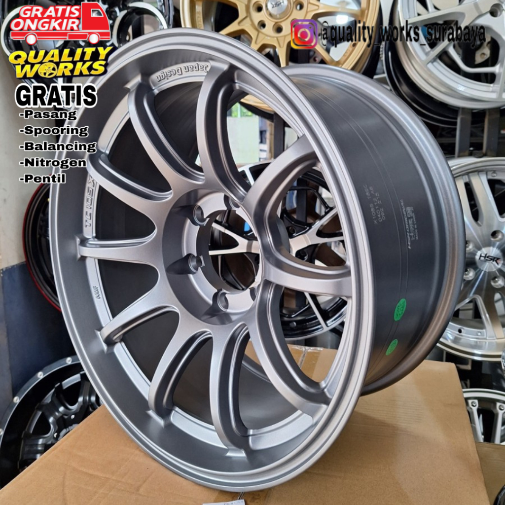 Jual Velg Racing R18 Buat Mobil Pajero Fortuner, Velg JDM Hsr Wheel Hiroshima | Shopee Indonesia