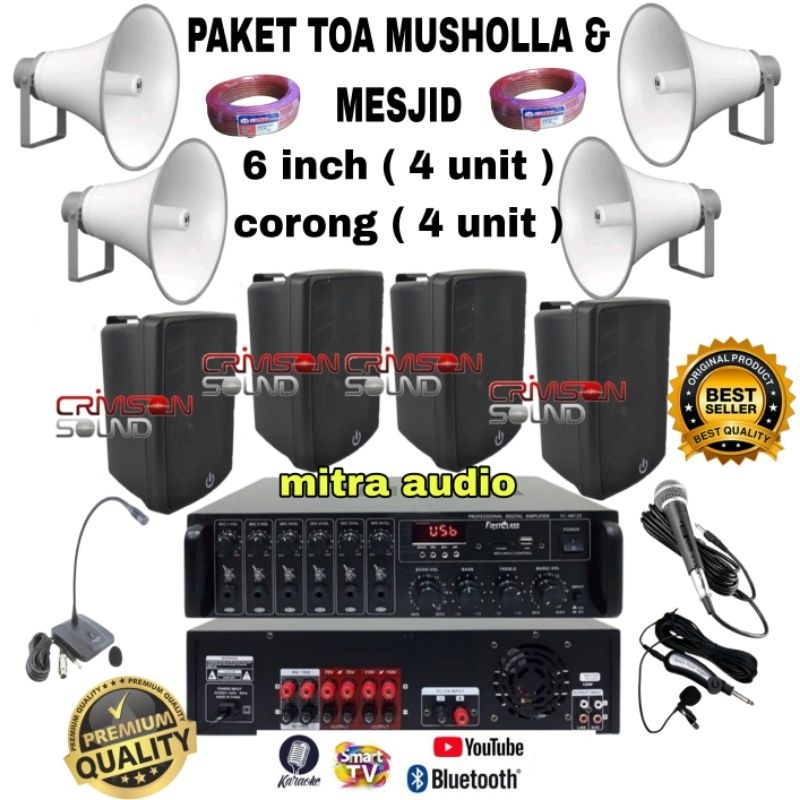Jual Paket sound TOA Masjid speaker 6 inch indoor ( Super komplit II ...