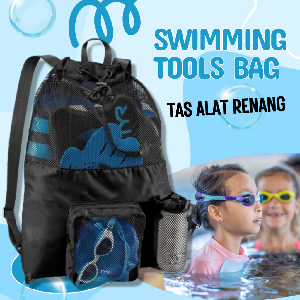 Jual Tas Ransel Jaring Untuk Peralatan Renang Anak Swimming Bag Gear ...