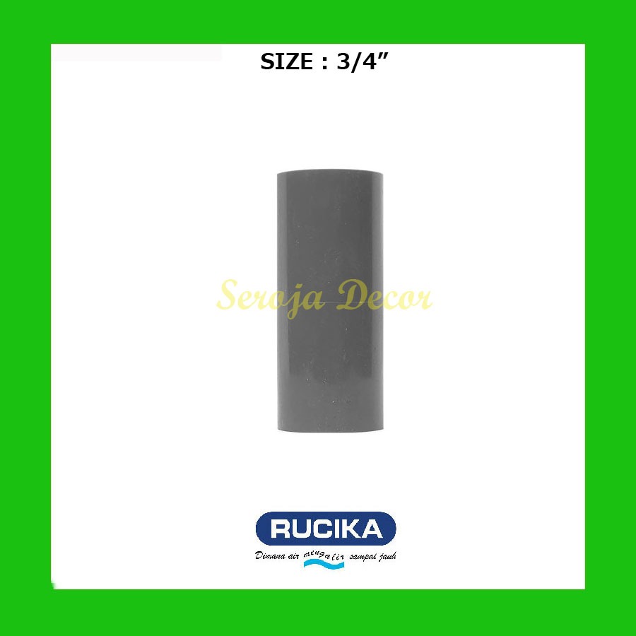Jual Rucika Socket / Sambungan Pipa Fitting PVC AW 3/4 " | Shopee Indonesia