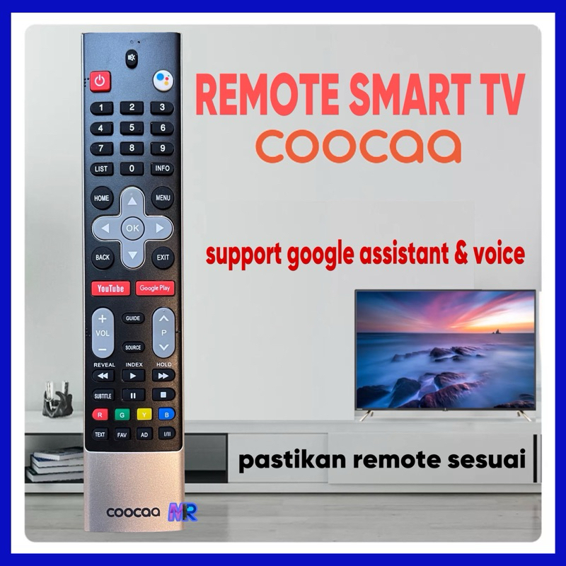 Jual REMOT REMOTE TV COOCAA SMART TV / ANDROID TV [SILVER HITAM ...