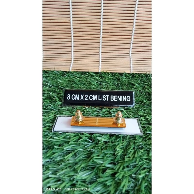 Jual Nametag/ Papan Nama Uk. 8 Cm X 2 Cm List Bening Standar Persit ...