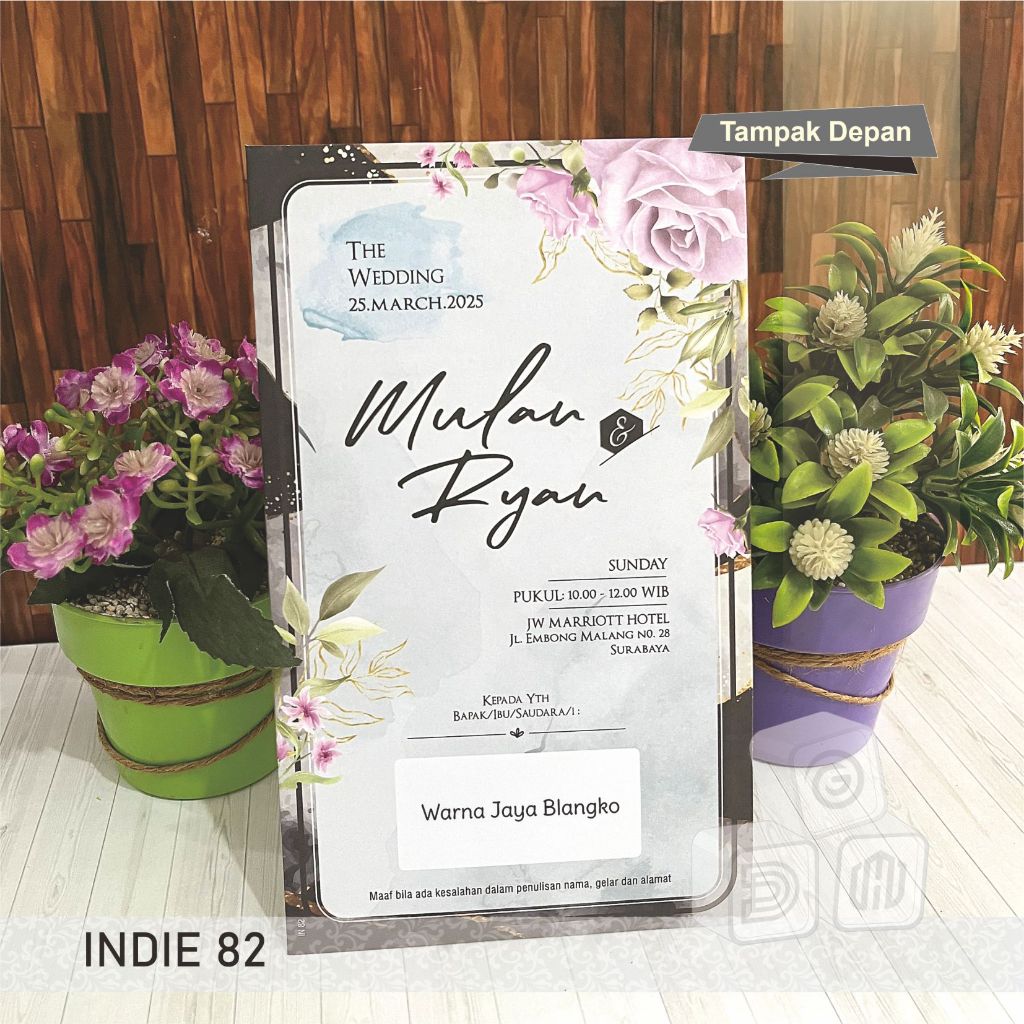 Jual Undangan Pernikahan Murah Elegan / INDIE 82 / Blangko Undangan ...
