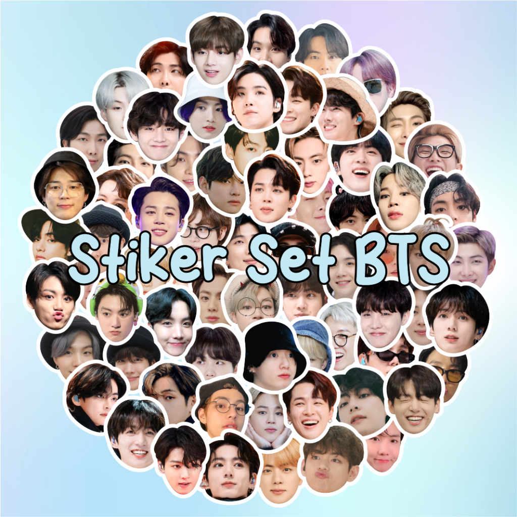 Jual Sticker/Stiker Set Wajah BTS Bangtan KPOP | Shopee Indonesia