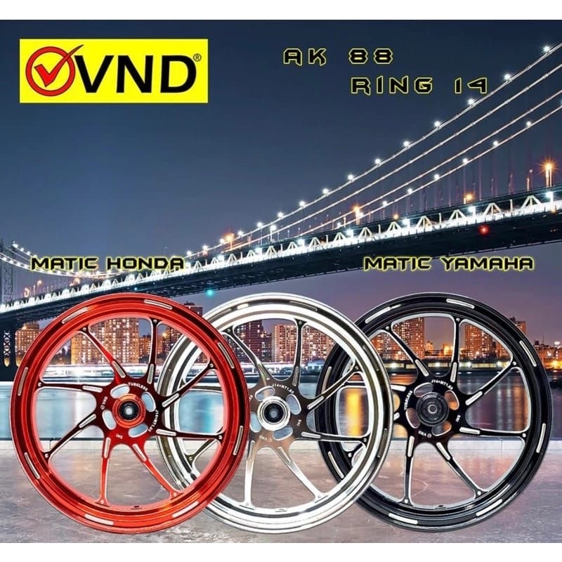 Jual VND VELG RACING CNC AK 88 PALANG 8 1.85x14 & 2.15x14 VARIO 110 VARIO 125 VARIO 150 VARIO ...