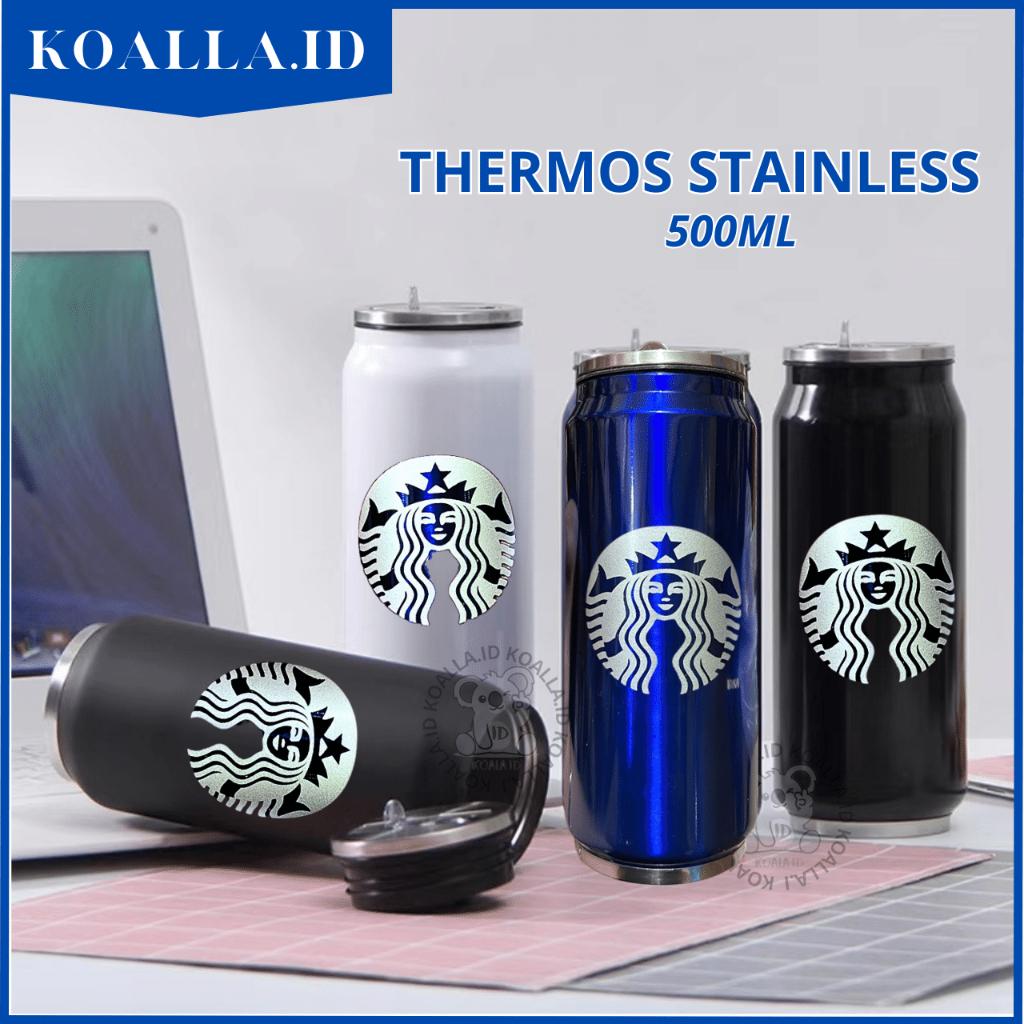 Jual Tumbler Thermos Stainless Steel 500ML Bentuk Kaleng/ Tumbler ...