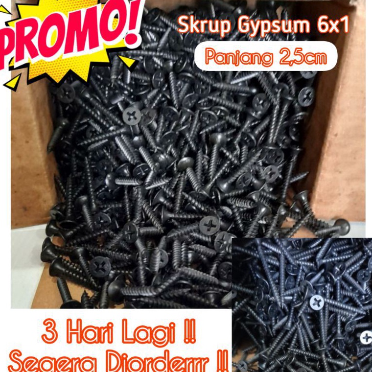 Jual Buruan beli Skrup Sekrup Gypsum Ukuran 1 inch 25 cm bangunan ...