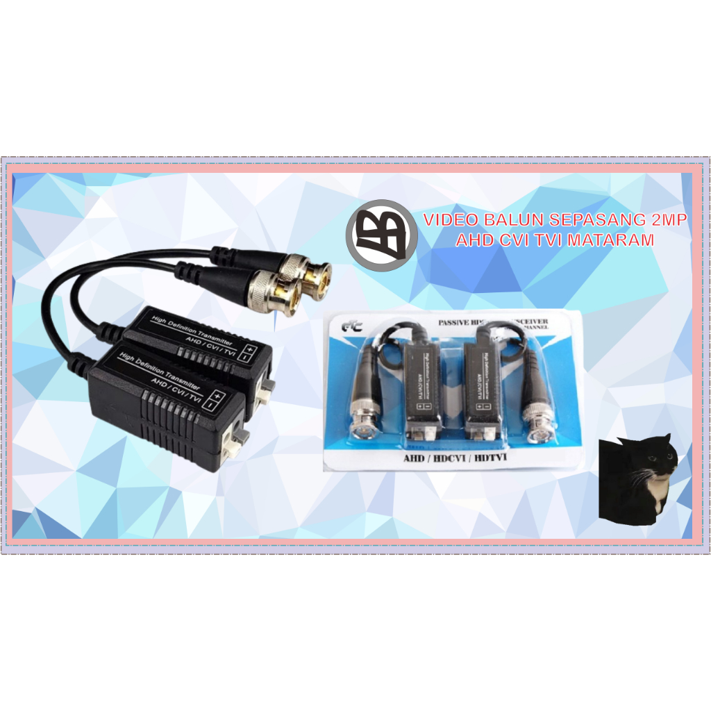Jual VIDEO BALUN CCTV SEPASANG 2MP AHD CVI TVI MATARAM | Shopee Indonesia