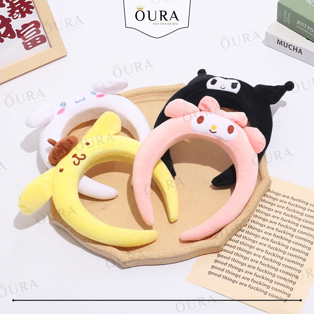 Jual Bando Kuromi Melody Cinnamoroll Purin Bandana Boneka Karakter ...
