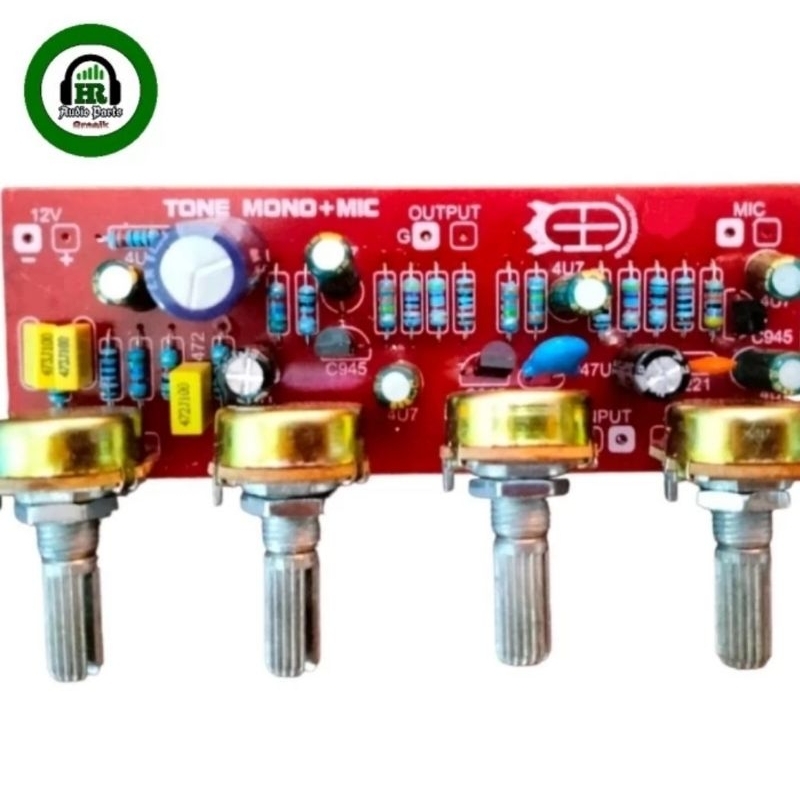Jual Tone Control Mono + Mic Potensio : Bass, Treble, Volume, Vol mic ...