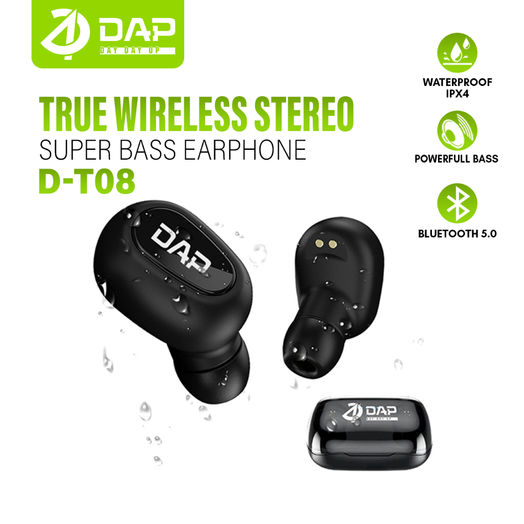 Jual DAP Earphone Earbuds D-T08 Waterproof IPX4 Semi-In-Ear ORIGINAL ...