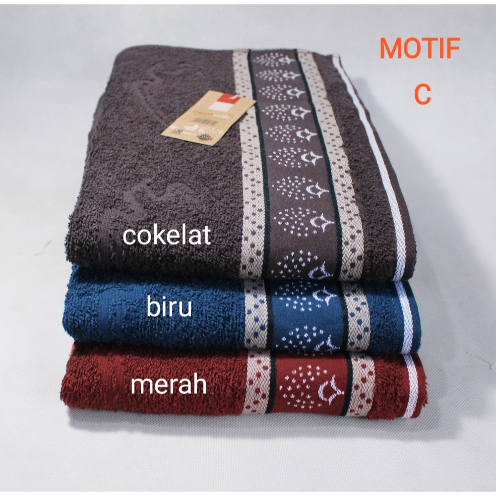 Jual Handuk Merah Putih uk. 70x135cm (Motif) | Shopee Indonesia