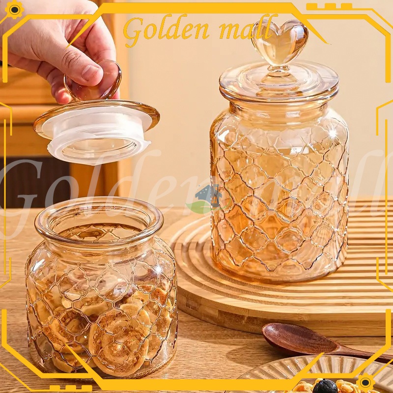 Jual COD Toples Love Candy Jar beling kaca besar penyimpanan makanan ...