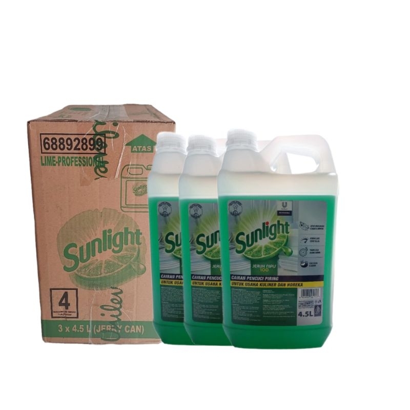 Jual Sunlight 4,5L X 3 Lime Upro Jerigen Hemat Kartonan Ampuh Angkat ...