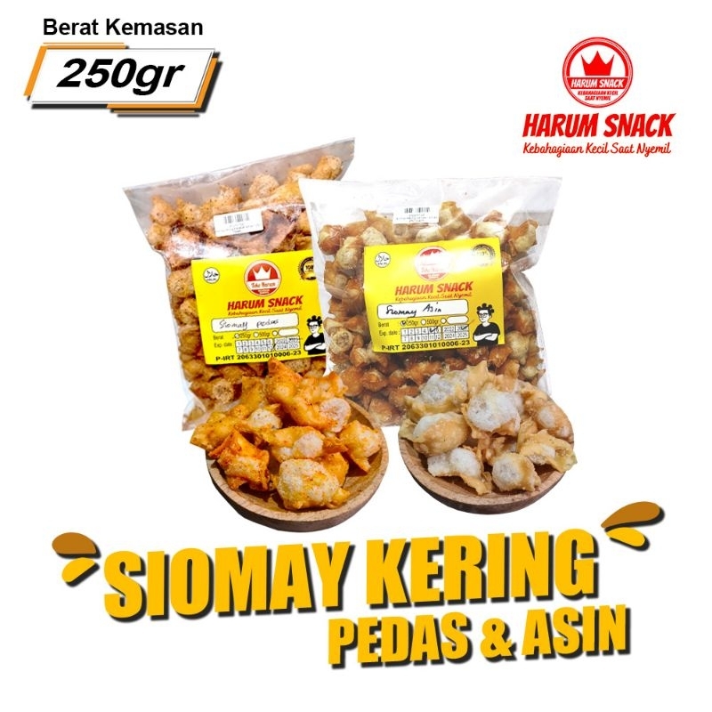 Jual SIOMAY KERING 250 Gram [Harum Snack Official] SNACK KILOAN MAKANAN ...