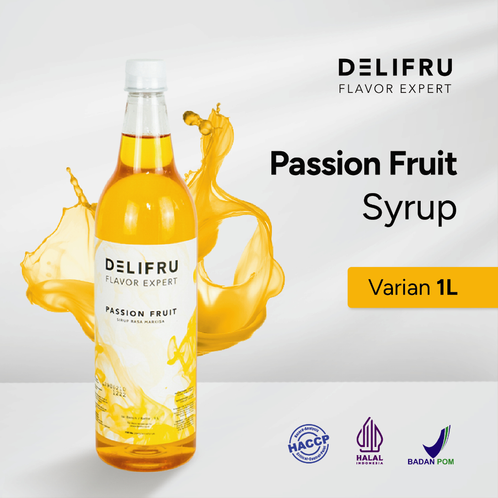 Jual Delifru Passion Fruit Syrup 1 Liter - Sirup Markisa | Shopee Indonesia