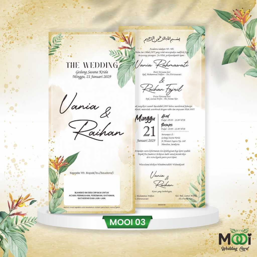 Jual Blangko Undangan Zigna MOOI 03 | Blangko Undangan | Kertas ...