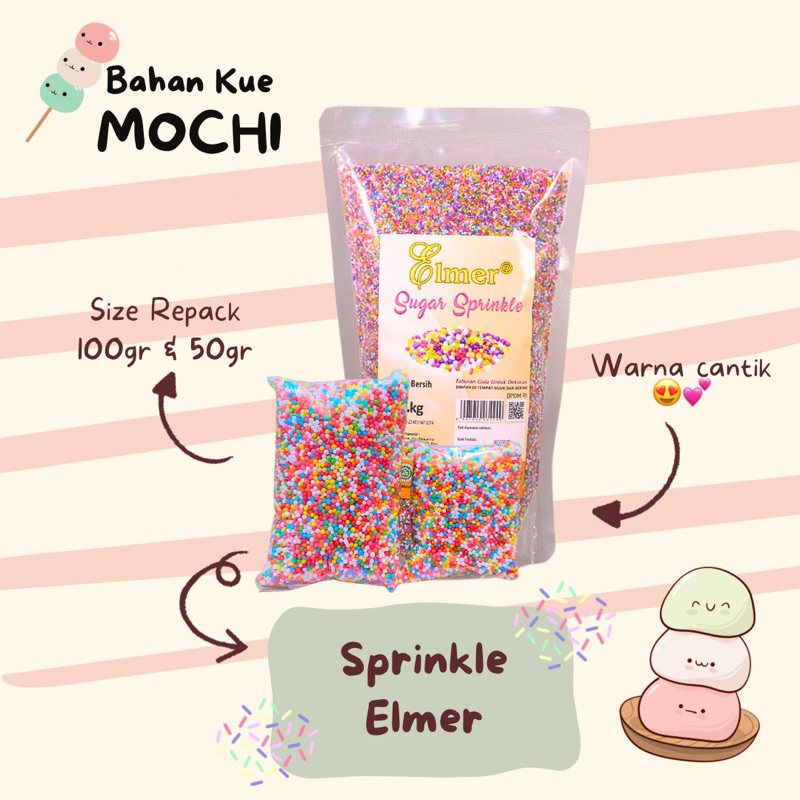 Jual Sprinkle Elmer / Sugar Sprinkle Elmer Repack 100gr / Spikel 100gr ...