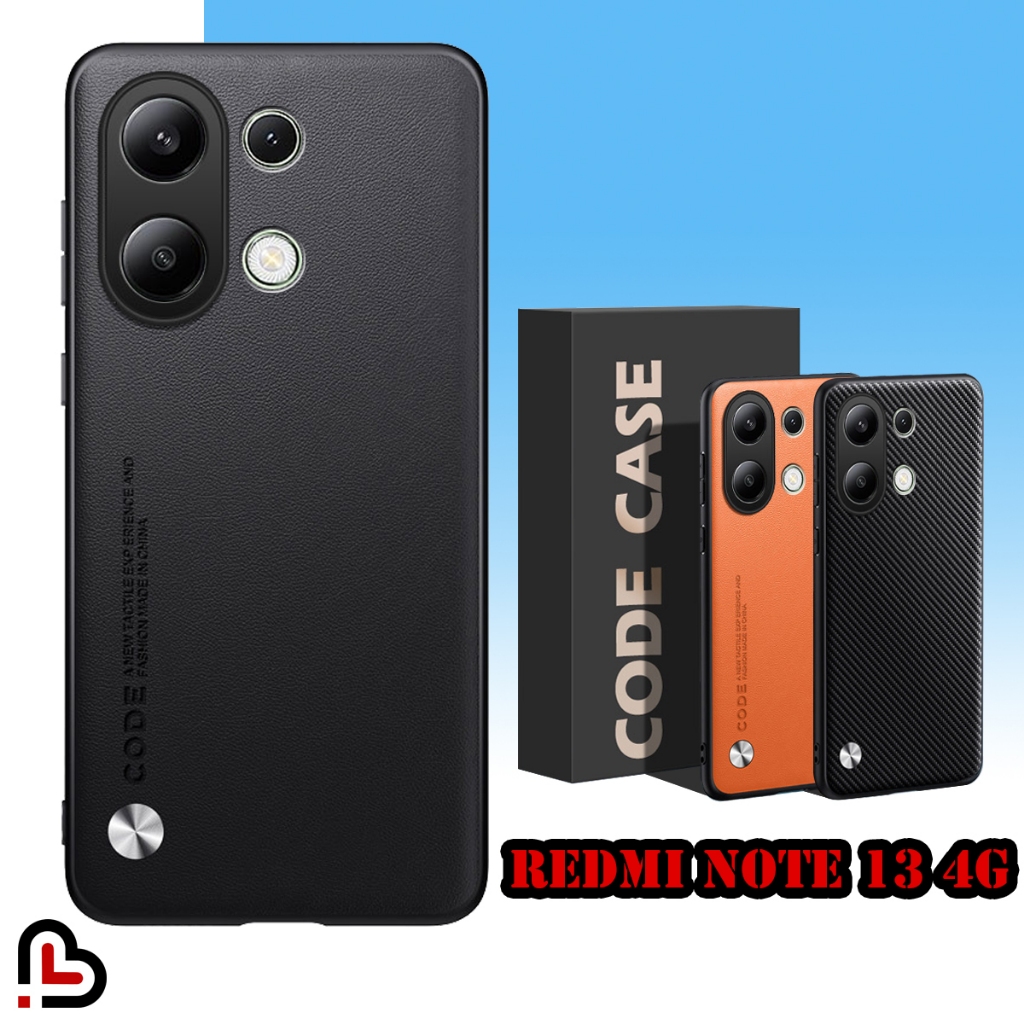 Jual Case Xiaomi Redmi Note 13 4G Case Vegan Leather Code Hard Cover ...