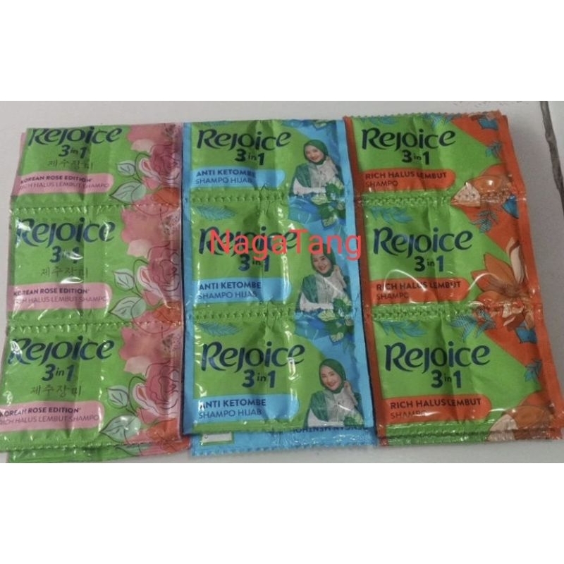 Jual REJOICE SHAMPO SACHET 1 RENCENG 12 PCS. | Shopee Indonesia
