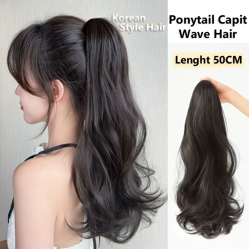 Jual Hair Clip Curly Korean Version Natural Hair Rambut Palsu Hair Clip ...